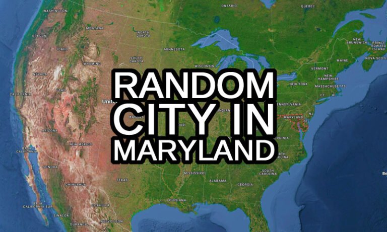 Random City in Maryland (Random Generator)