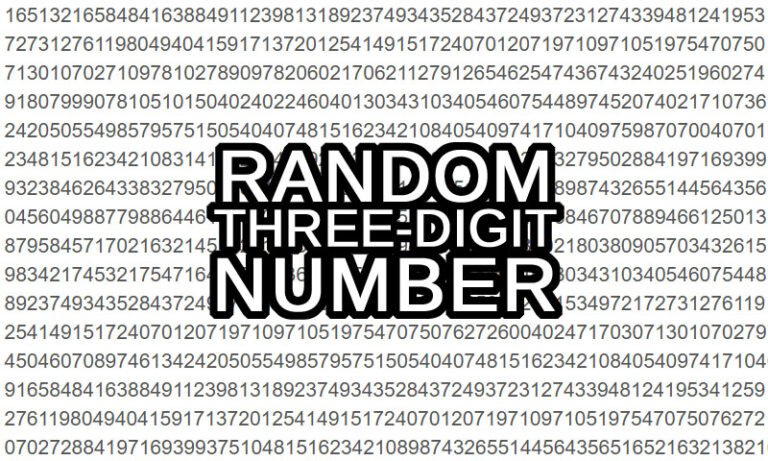 Random Three-Digit Number Generator (with Number Trivia!)